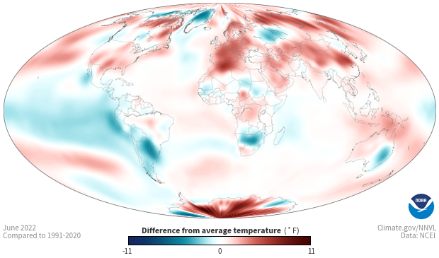 Temperature - Global Yearly, Difference from Average | NOAA Climate.gov