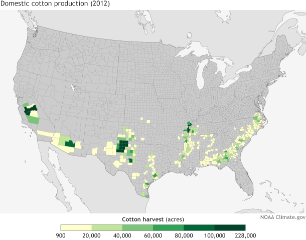 Images and Media: 2012TotalCottonHarvest_610.png | NOAA Climate.gov
