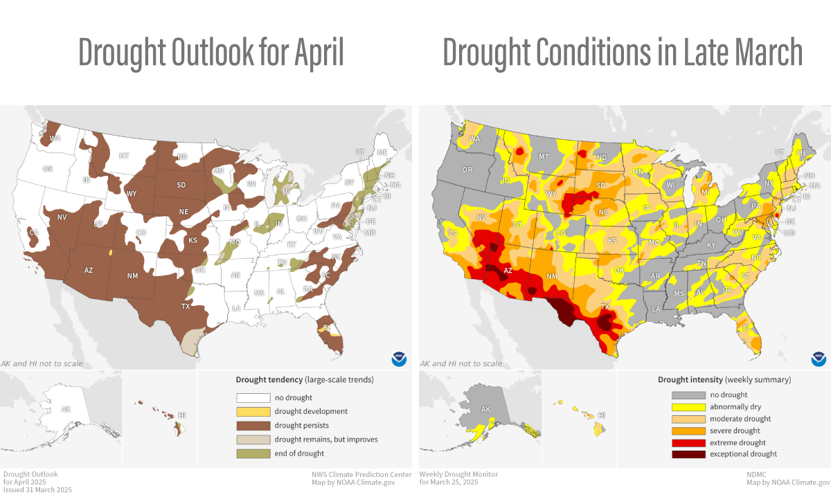 U.S. climate outlook for April 2025 | NOAA Climate.gov