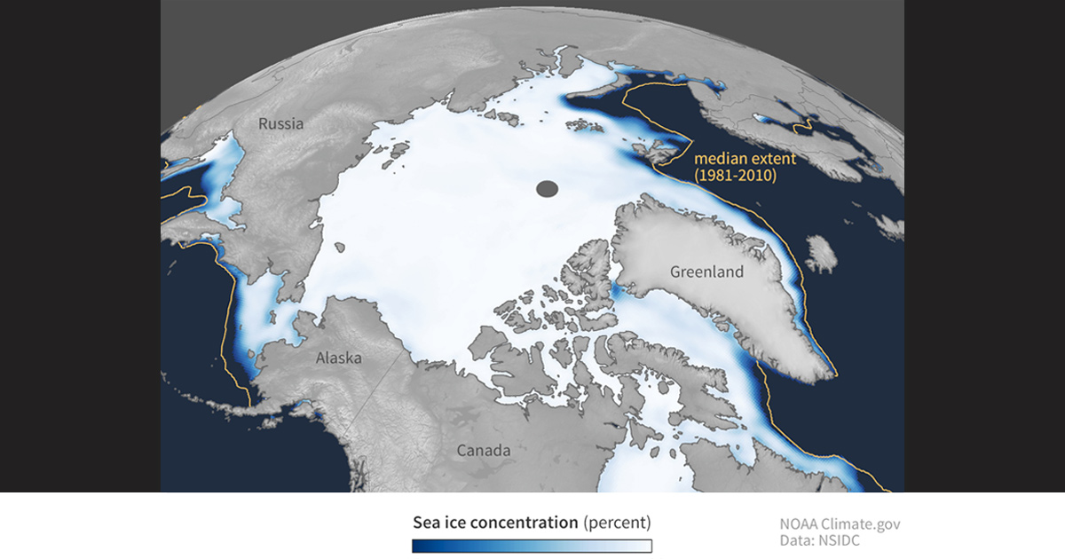 Arctic Sea Ice Extent - Maximum | NOAA Climate.gov