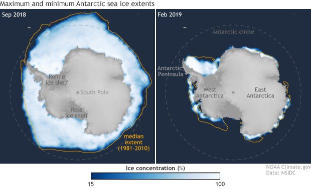 Understanding climate: Antarctic sea ice extent | NOAA Climate.gov