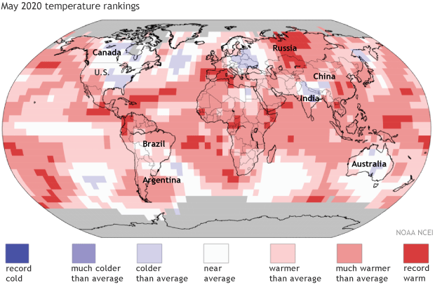 May 2020: Global temperatures tie for record hottest | NOAA Climate.gov