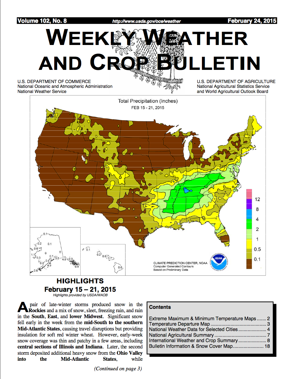 Recent Conditions for Crops - Weekly Publication | NOAA Climate.gov