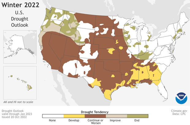 U.S. Winter Outlook: Warmer, drier South with ongoing La Niña | NOAA Climate.gov