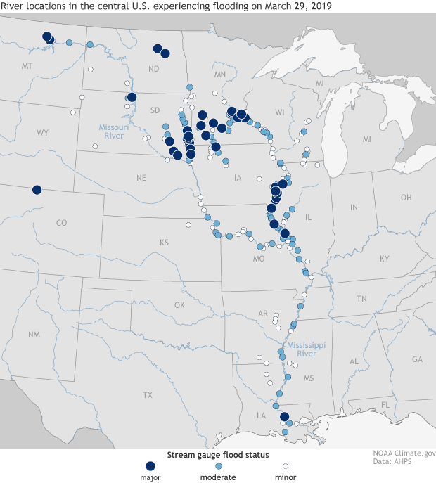 River flooding inundates the Northern Plains in spring 2019 | NOAA ...