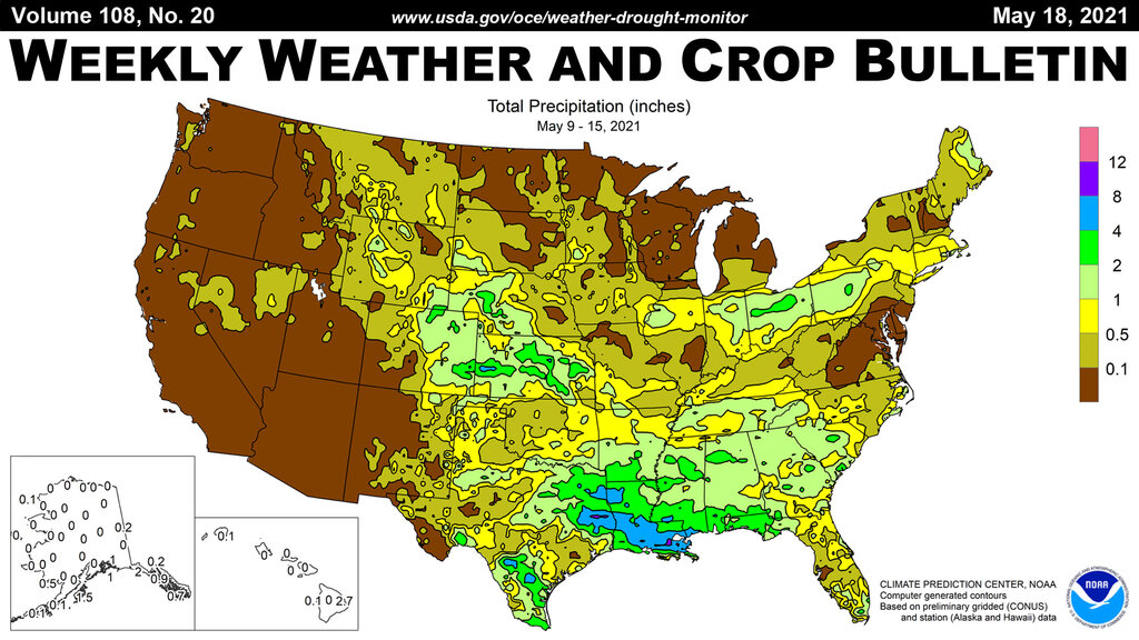 Recent Conditions for Crops - Weekly Publication | NOAA Climate.gov