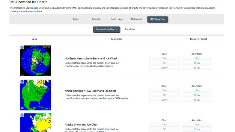 Snow and Ice Cover - Map Viewer | NOAA Climate.gov